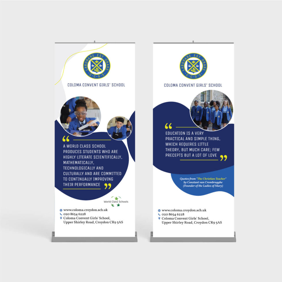 PAIR OF SCHOOL ROLLER BANNERS - Smarter Reach
