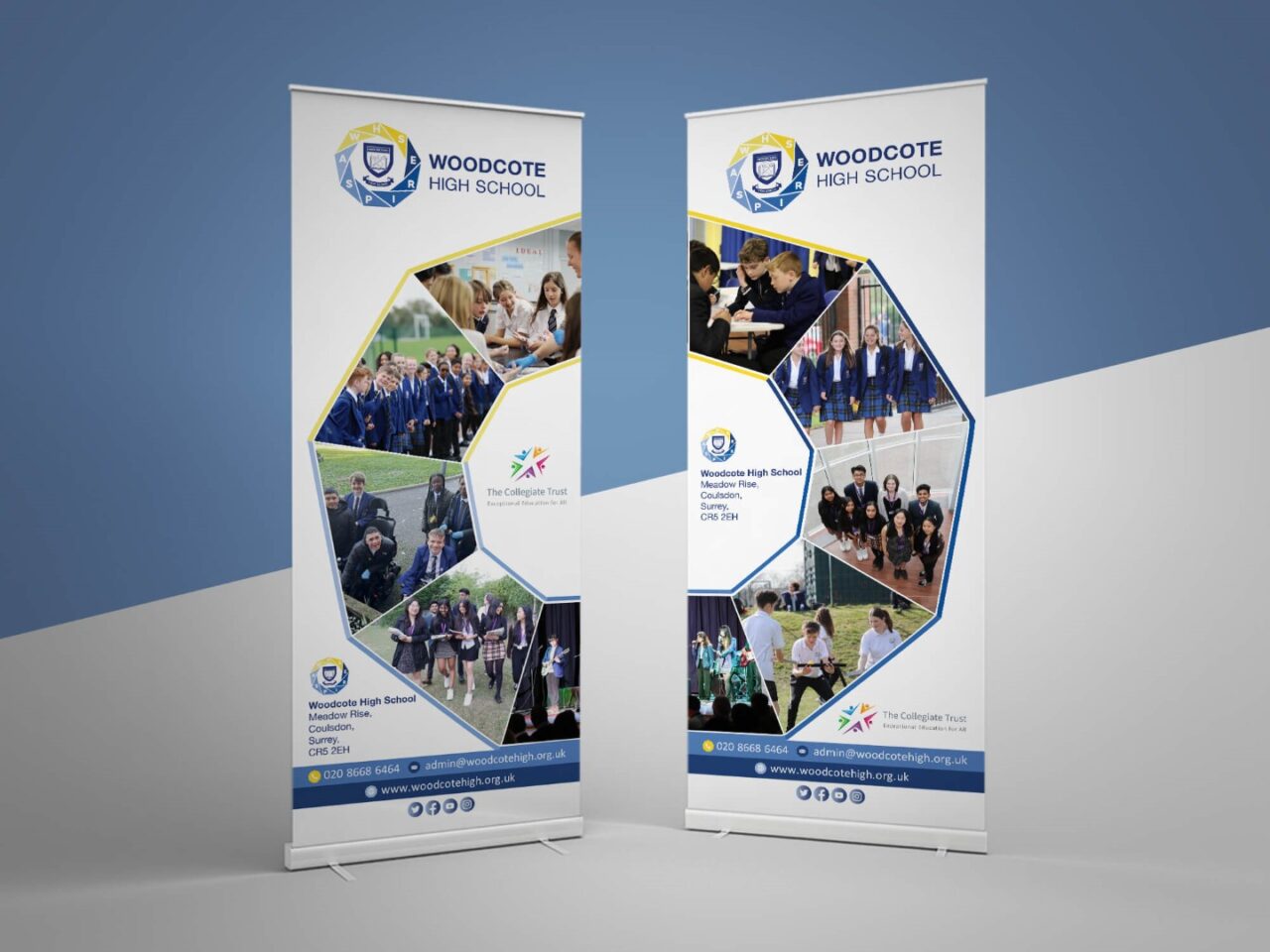 PAIR OF PULLUP ROLLER BANNERS - Smarter Reach